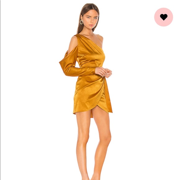 REVOLVE | Dresses | Revolve Gold Satin Dress | Poshmark